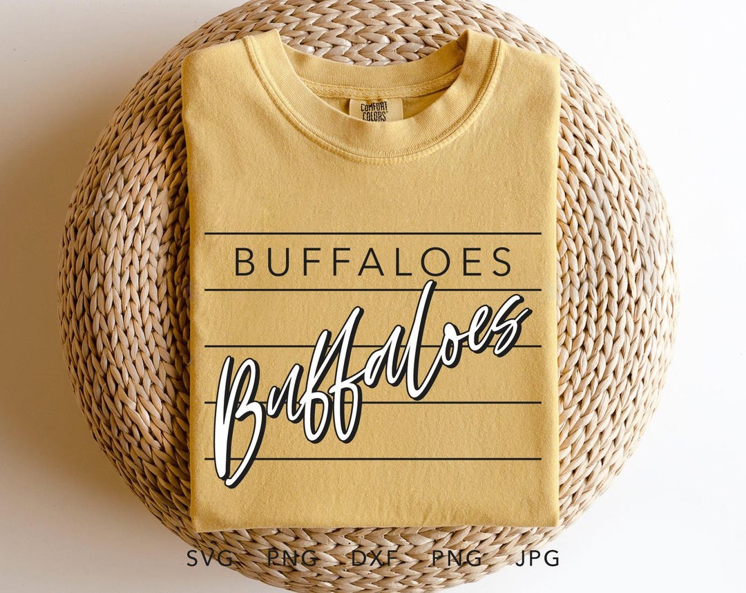 Buffaloes SVG, PNG, Dxf, Jpg, Eps, Trendy Buffaloes Sport Shirt ...