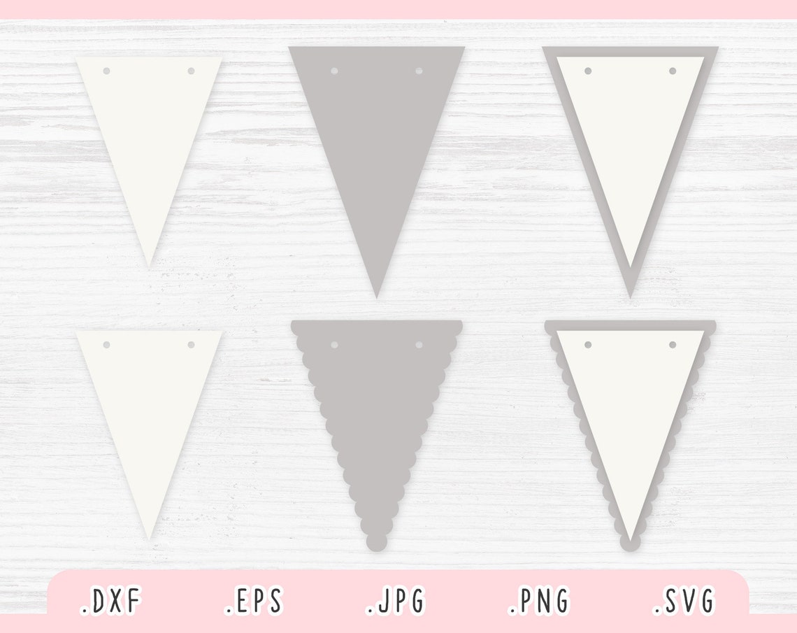 Banners SVG Pennant Svg Bunting Flag Svg Cut File for - Etsy