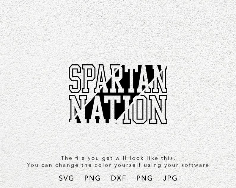 Spartan Nation SVG, PNG, Dxf, Jpg, Eps, Spartans Shirt Sublimation ...