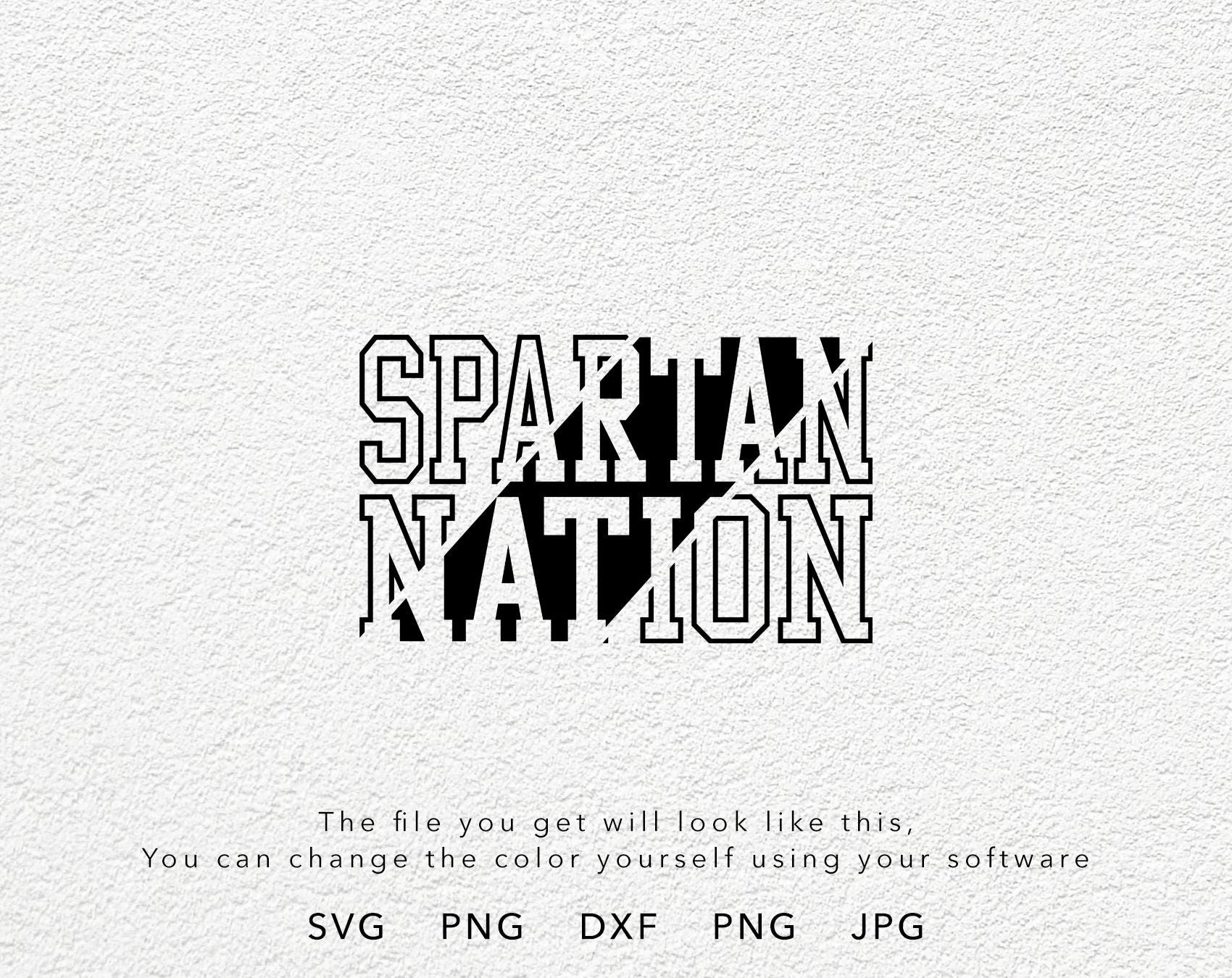 Spartan Nation SVG, PNG, Dxf, Jpg, Eps, Spartans Shirt Sublimation ...