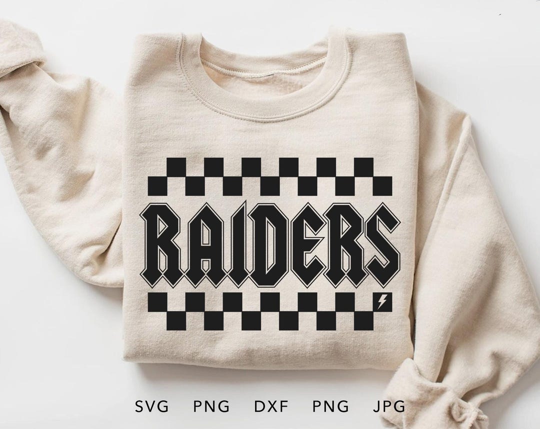 Raiders Checkered SVG, PNG, Dxf, Jpg, Eps, Retro Raiders Team Spirit ...
