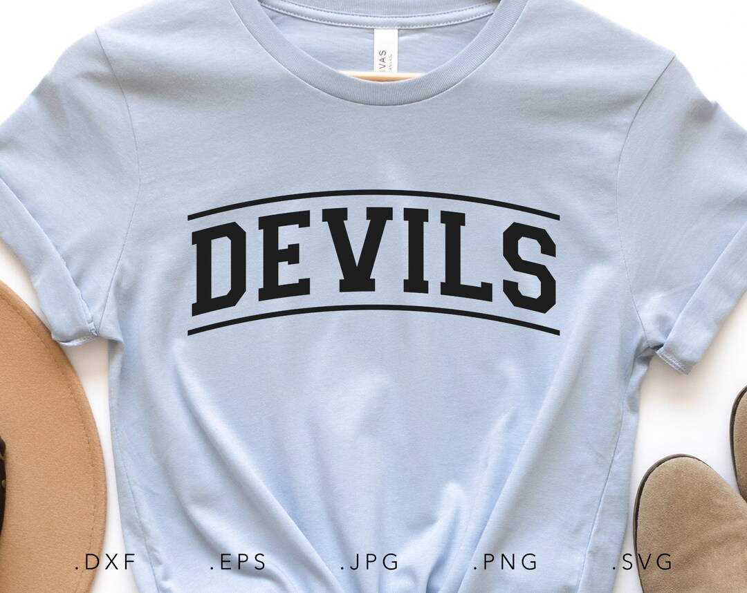 Devils Varsity Arched SVG PNG dxf Jpg Eps Devils - Etsy