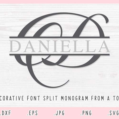 Split Monogram SVG Classic Monogram SVG DXF Jpg Png Eps - Etsy