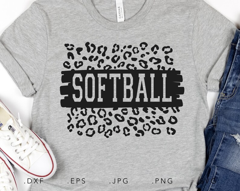 Softball Leopard SVG Dxf Jpg Png Eps Softball Cut File - Etsy