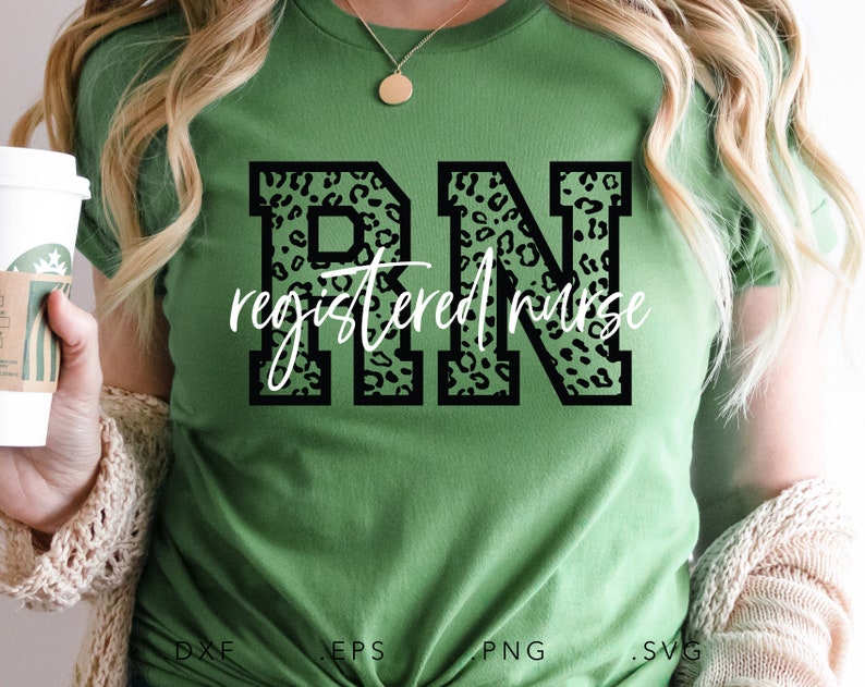 Registered Nurse Leopard SVG, Dxf, Jpg, Png, Eps, Nurse Cut File Cricut ...