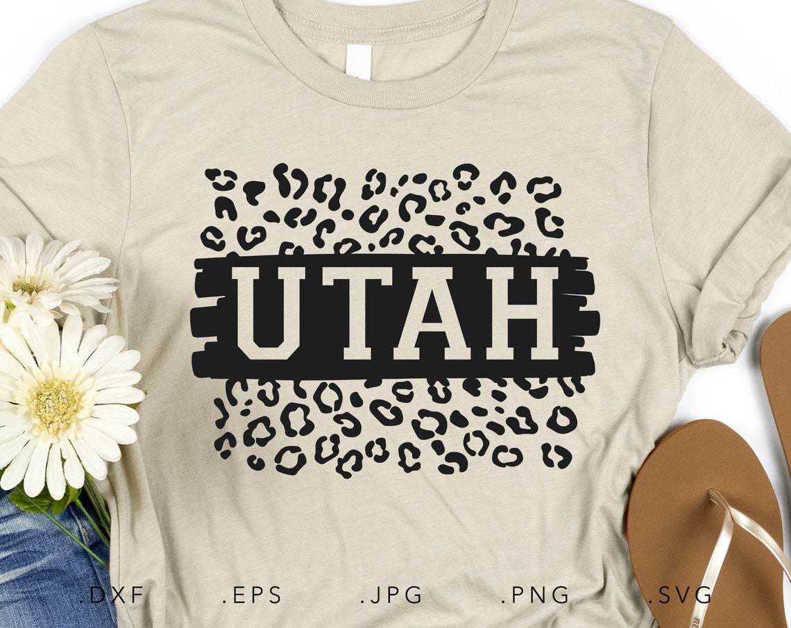 Utah Leopard Print SVG DXF JPG Png Eps Cricut Silhouette Cut - Etsy