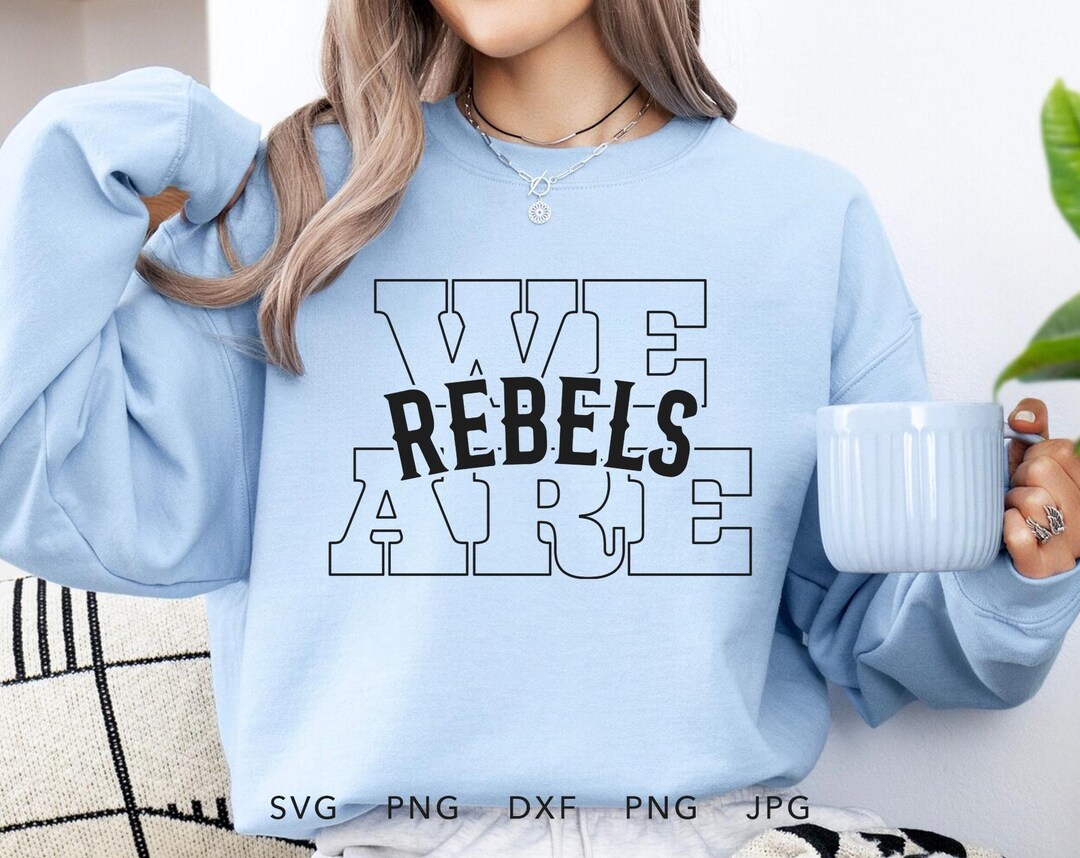 We Are Rebels SVG, PNG, Dxf, Jpg, Eps, Vintage Rebels Game Day ...