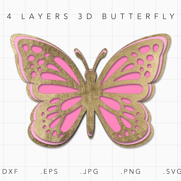 3d Butterfly Svg - Etsy