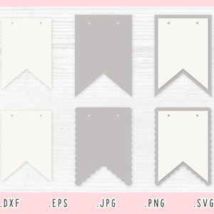 Banners SVG, Pennant Svg, Bunting Flag Svg, Cut File for Cricut and ...