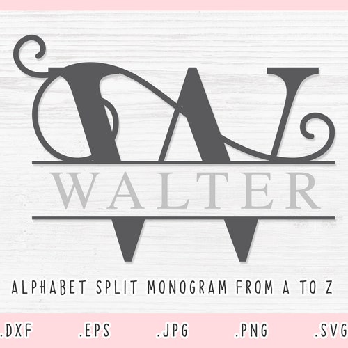 Split Monogram SVG Classic Monogram SVG DXF Jpg Png Eps - Etsy