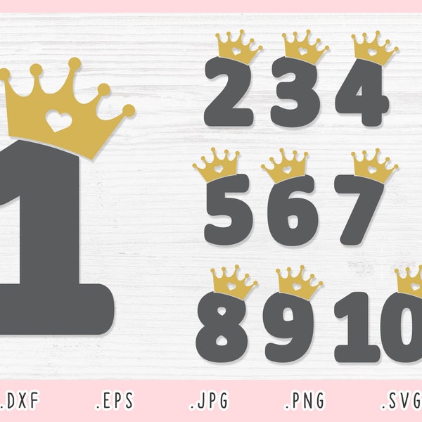 Crown Number - Etsy