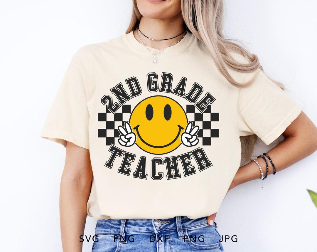 Second Grade Teacher SVG, DXF, PNG, Jpg, Eps, Funny 2nd Grade Teacher ...