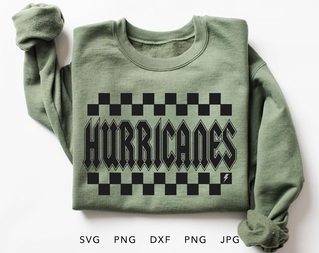 Hurricanes Checkered SVG, PNG, Dxf, Jpg, Eps, Retro Hurricanes Team ...