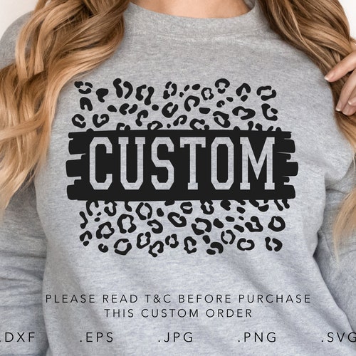 Custom Your Team Leopard SVG Dxf Jpg Png Eps Custom - Etsy