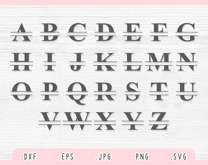 Split Monogram SVG Roman Bold Monogram SVG DXF Jpg Png - Etsy