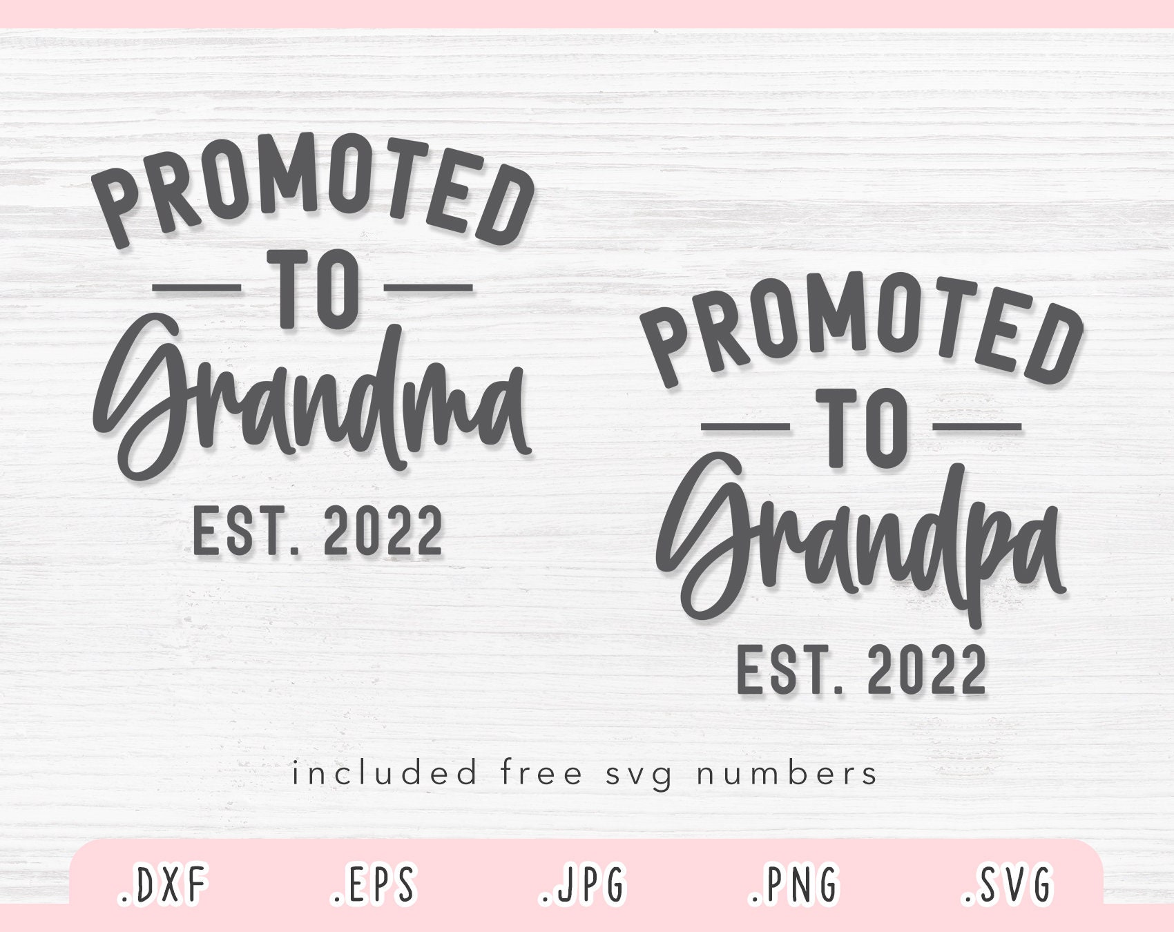 Promoted To Grandma Svg Dxf Png Eps Promoted To Etsy