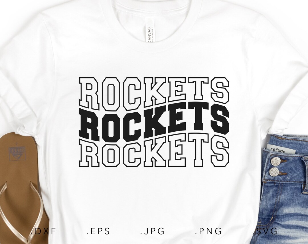 Rockets Stacked Varsity SVG, PNG ,dxf, Jpg, Eps, Rockets Wavy ...