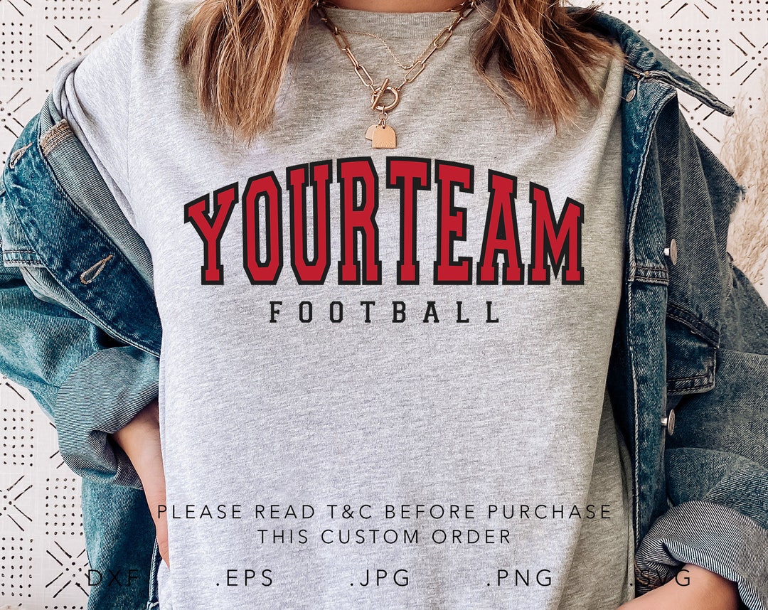Your Team Football SVG, Dxf, Jpg, Png, Eps, Football Template Svg ...