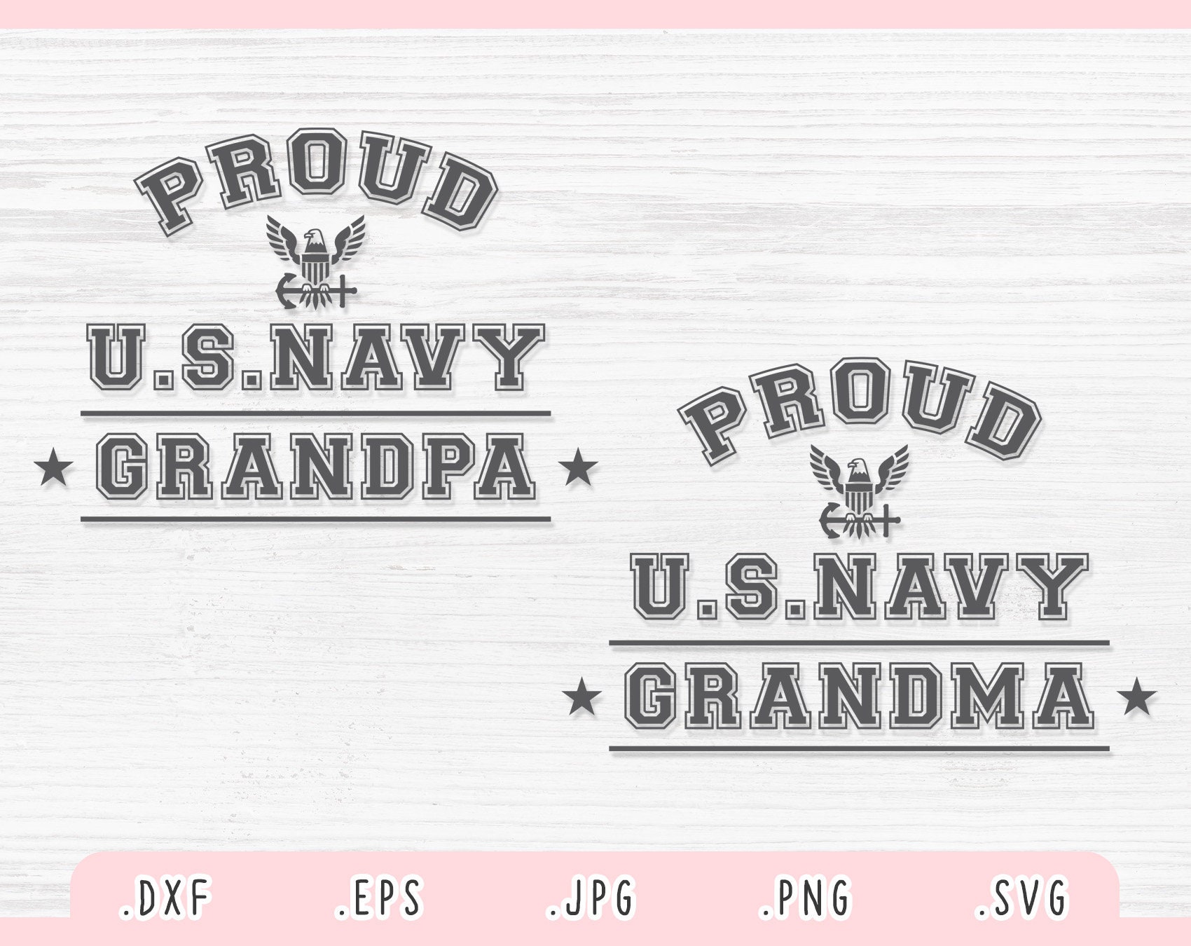 Proud US Navy Grandma Svg, Eps, Dxf, Jpg, Png, Proud US Navy Grandpa ...