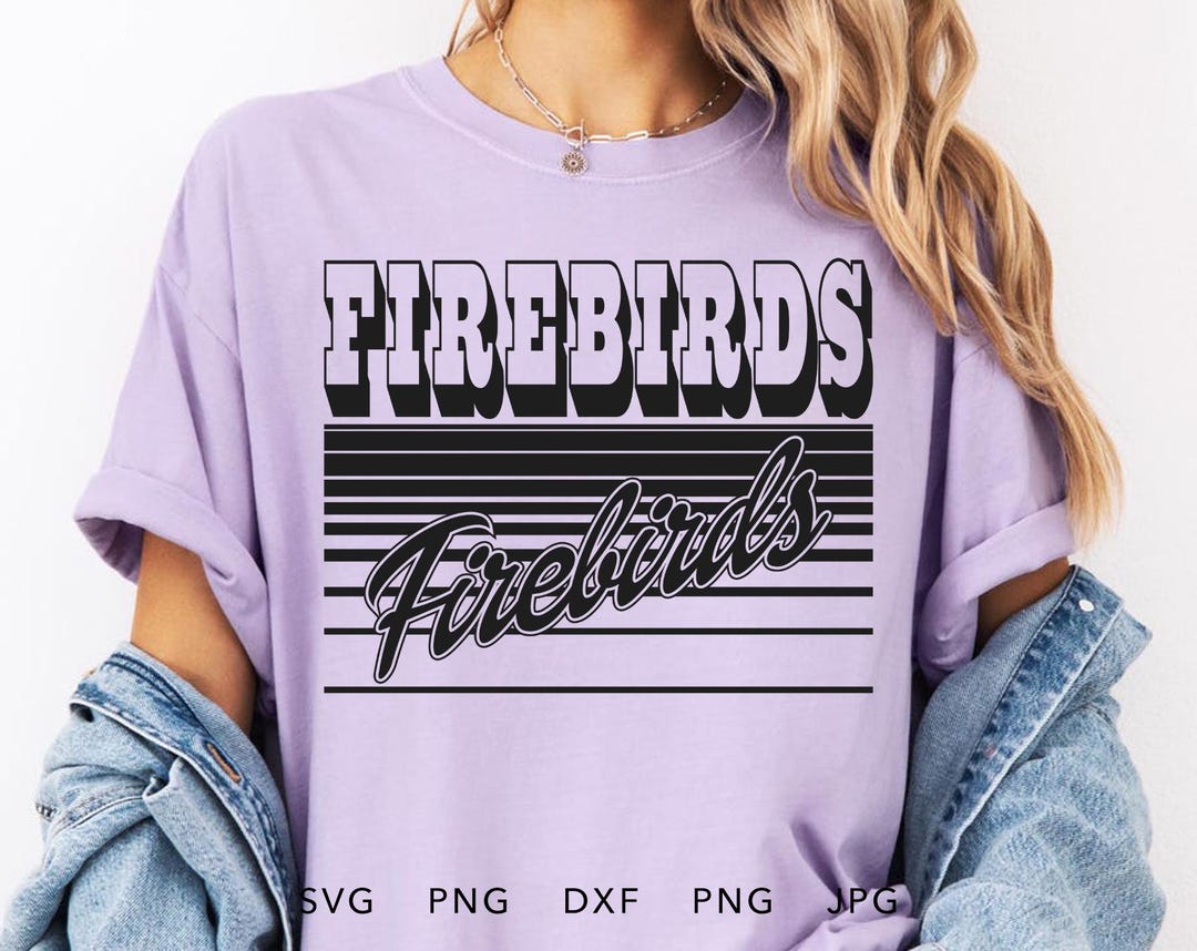 Firebirds SVG, PNG, Dxf, Jpg, Eps, Retro Firebirds Game Day Silhouette ...