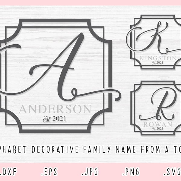 Last Name Svg - Etsy