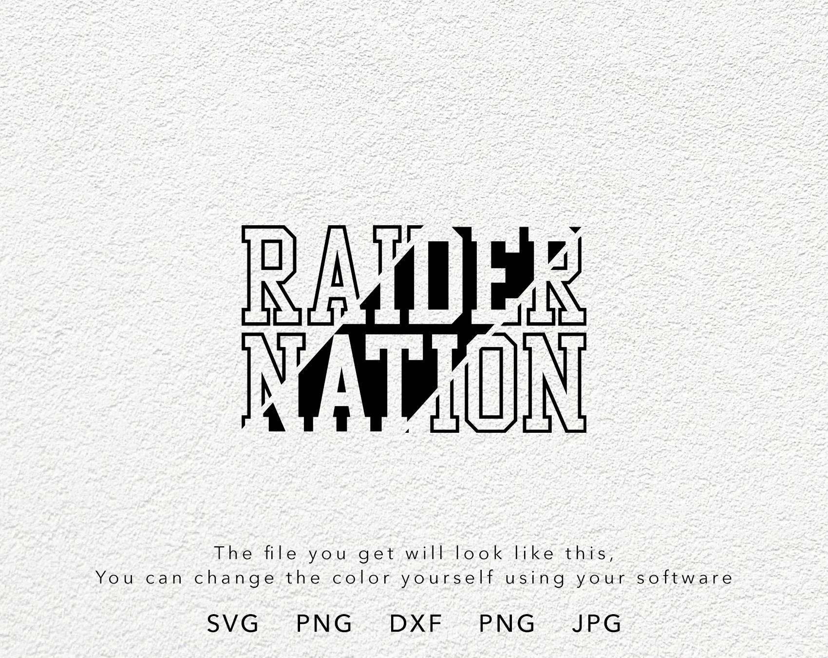 Raider Nation SVG, PNG, Dxf, Jpg, Eps, Raiders Shirt Sublimation ...