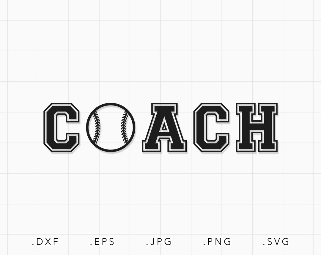 Baseball Coach SVG, Dxf, Jpg, Png, Eps, Baseball Coach Cut File Cricut ...