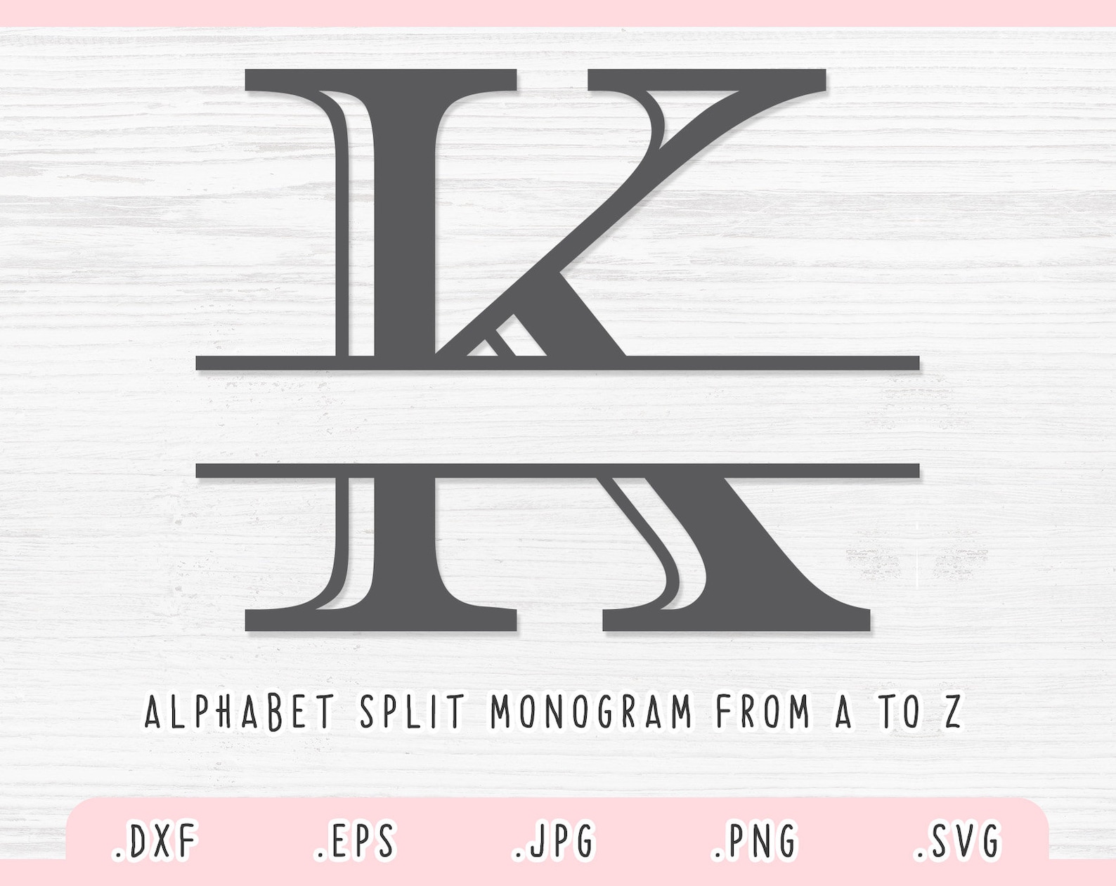 Split Monogram SVG Classic Monogram SVG DXF Jpg Png Eps - Etsy