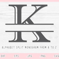 Split Monogram - Etsy