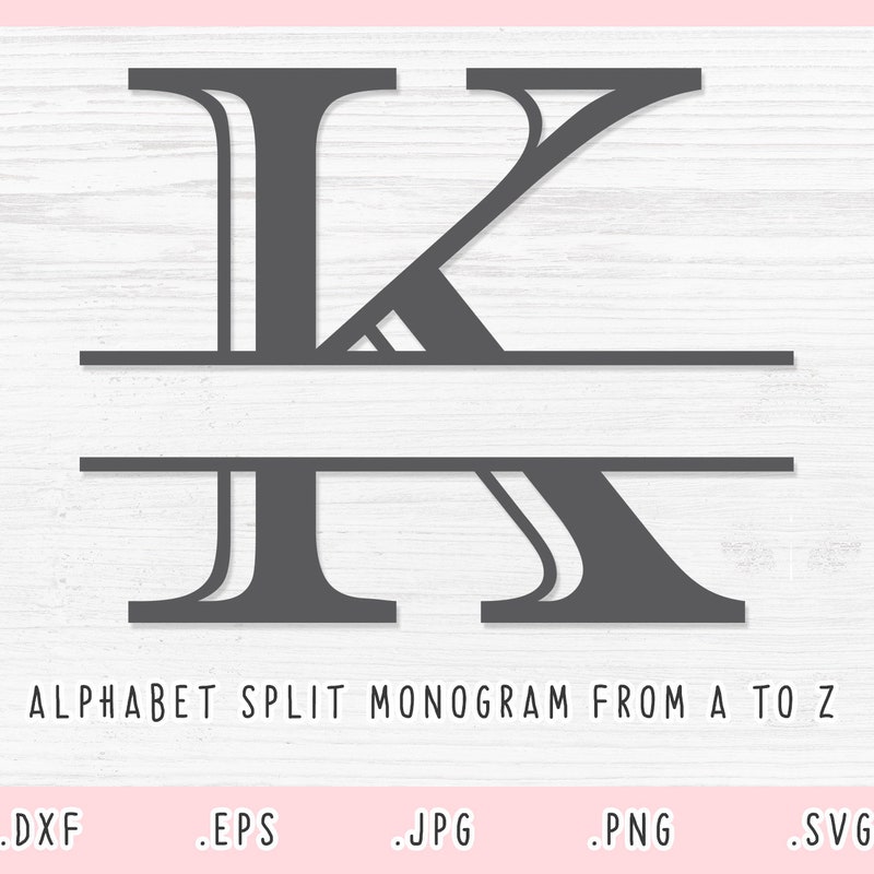 Split Monogram - Etsy