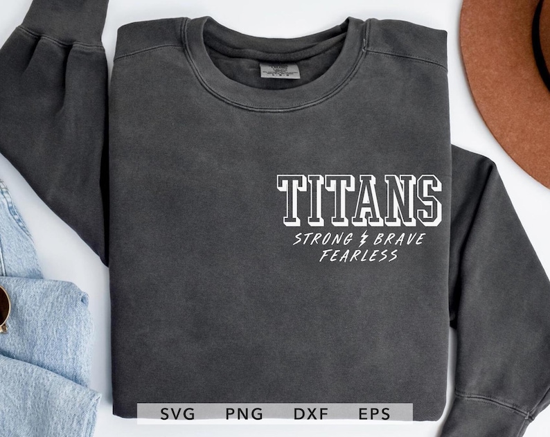 Titans SVG, PNG, Dxf, Eps Titans Strong Brave Fearless Cut File, Titans ...