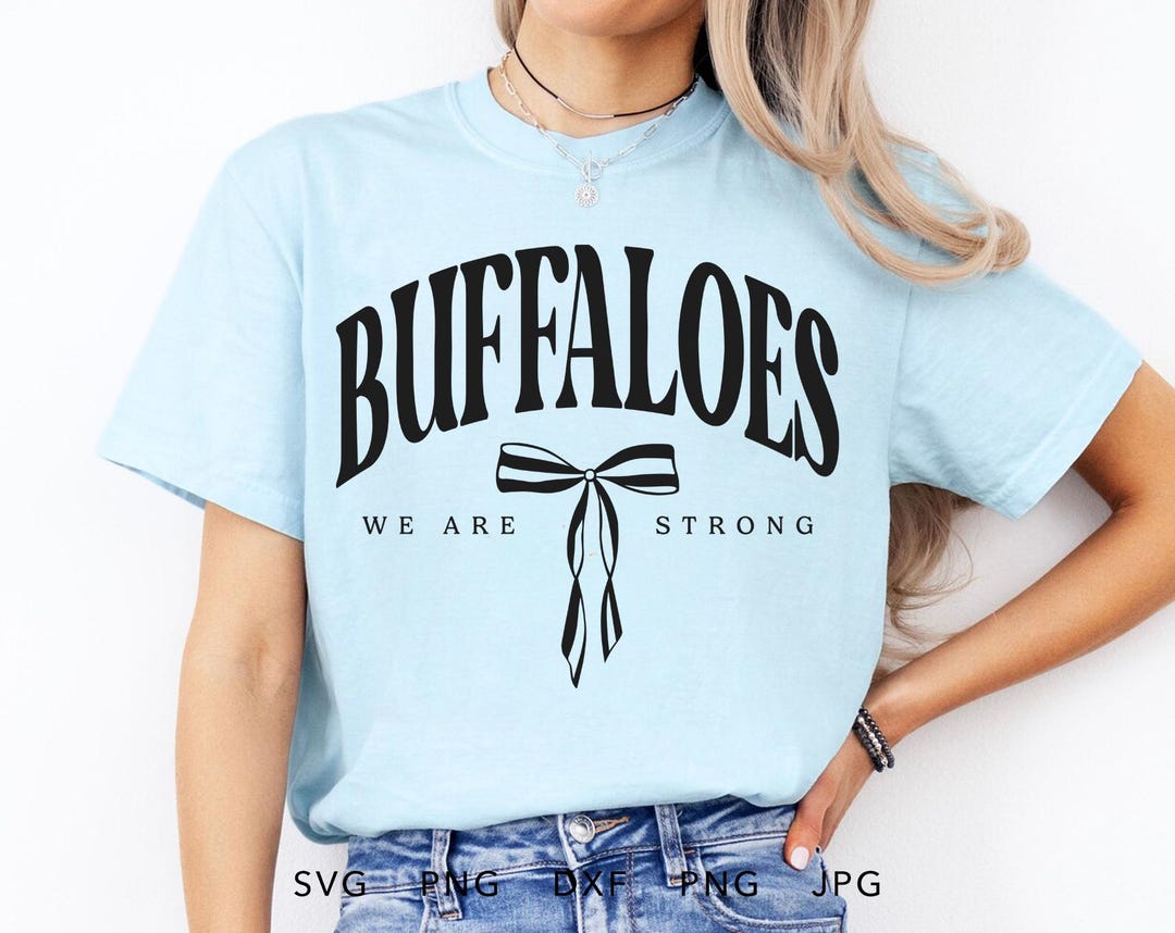 Buffaloes Coquette SVG, PNG, Dxf, Jpg, Eps, Trendy Arched Buffaloes Strong Cut File, Buffaloes ...