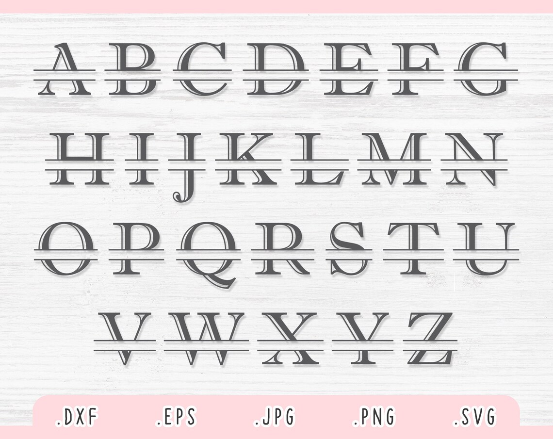 Split Monogram SVG, Classic Monogram SVG, DXF, Jpg, Png, Eps, Split ...