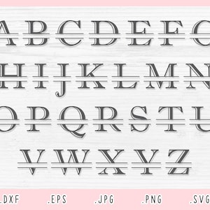 Split Monogram SVG, Classic Monogram SVG, DXF, Jpg, Png, Eps, Split ...