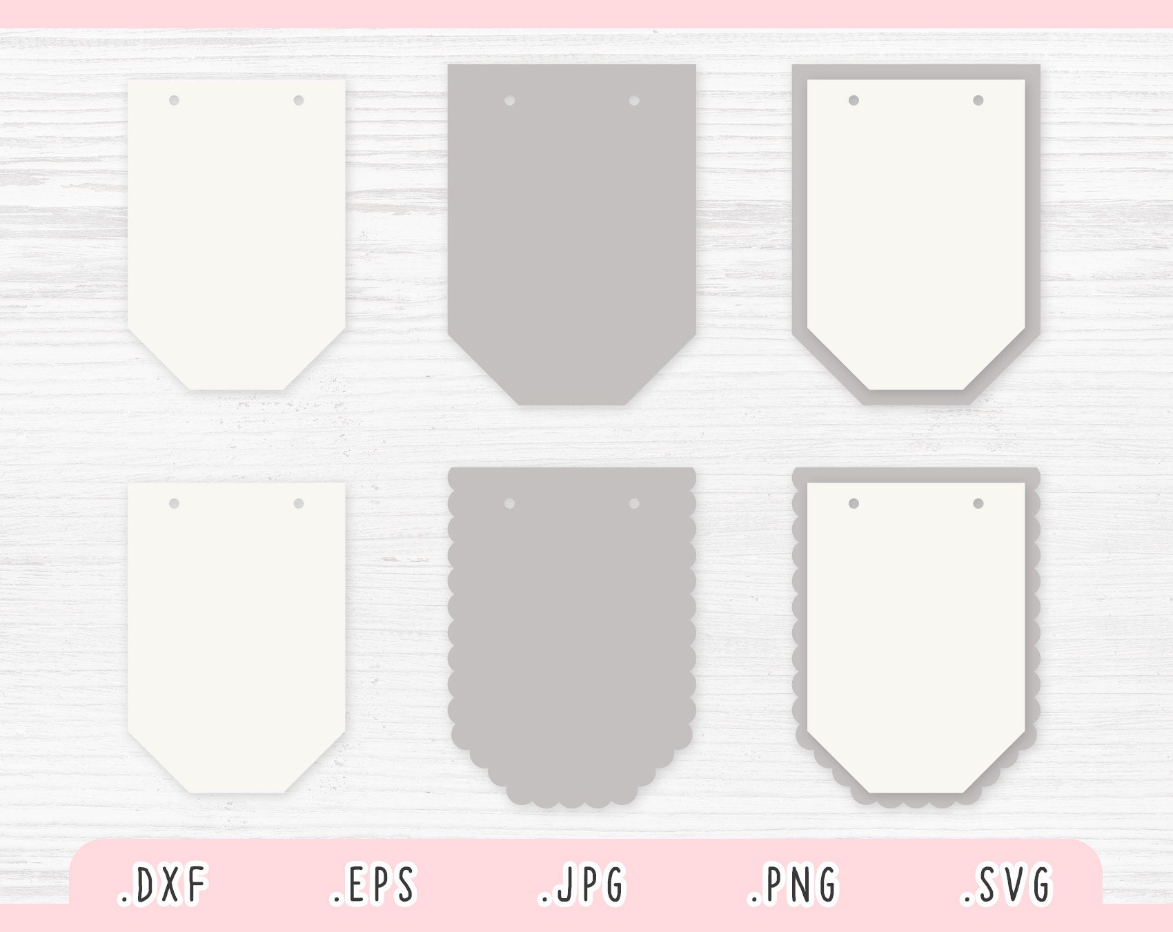 Banners SVG Pennant Svg Bunting Flag Svg Cut File for - Etsy Canada