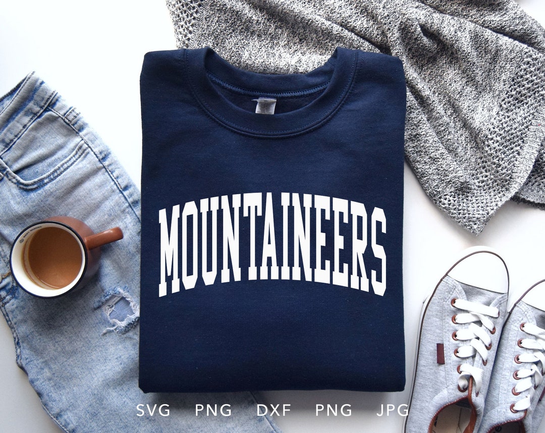 Mountaineers SVG, PNG ,dxf, Jpg, Eps, Trendy Mountaineers Arched ...