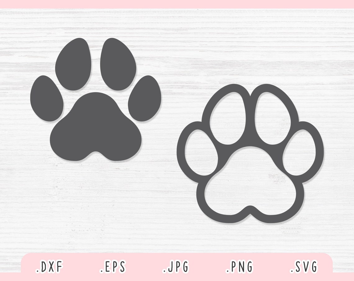 Paw Print SVG Dxf Jpg Png Eps Paw Print Vector Paw Print | Etsy UK