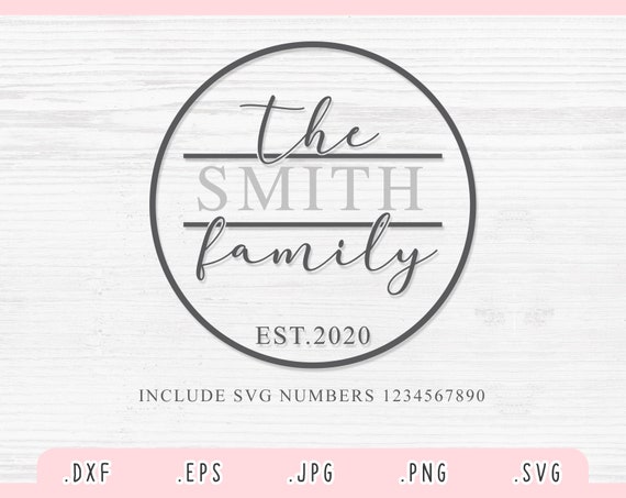 Craft Supplies & Tools Paper, Party & Kids Last Name Svg Eps Jpg Family ...