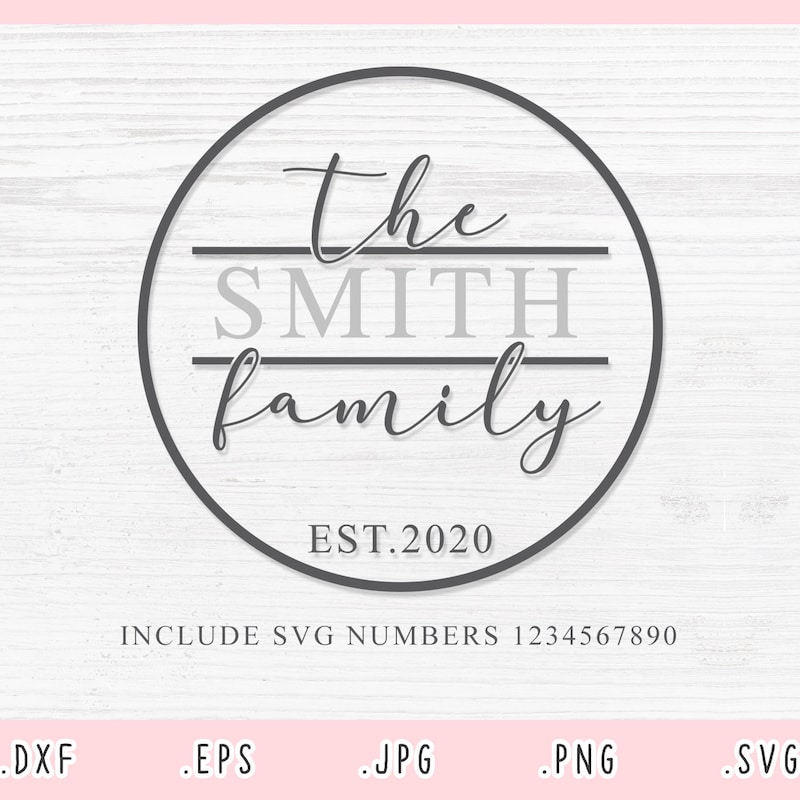 Last Name Svg - Etsy