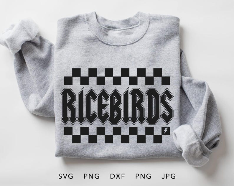 Ricebirds Checkered SVG, PNG, Dxf, Jpg, Eps, Retro Ricebirds Team ...