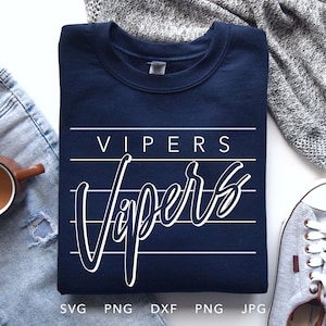 Vipers SVG, PNG, Dxf, Jpg, Eps, Trendy Vipers Sport Shirt Sublimation ...