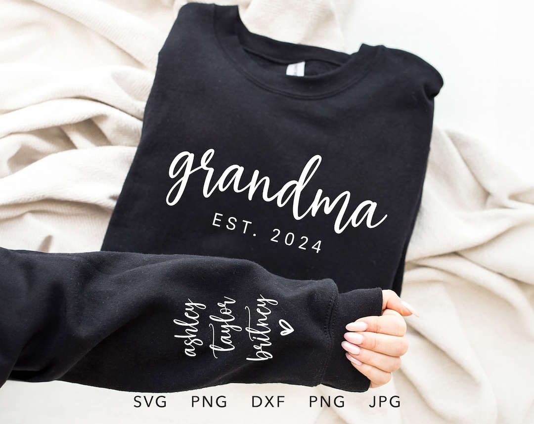 Custom Grandma Est SVG, PNG, Eps, Dxf, Jpg, Personalized Established ...