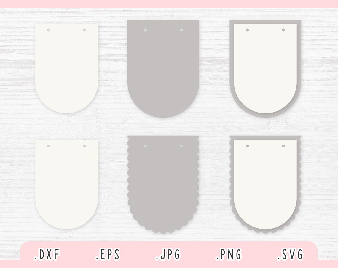 Banners SVG Pennant Svg Bunting Flag Svg Cut File for | Etsy