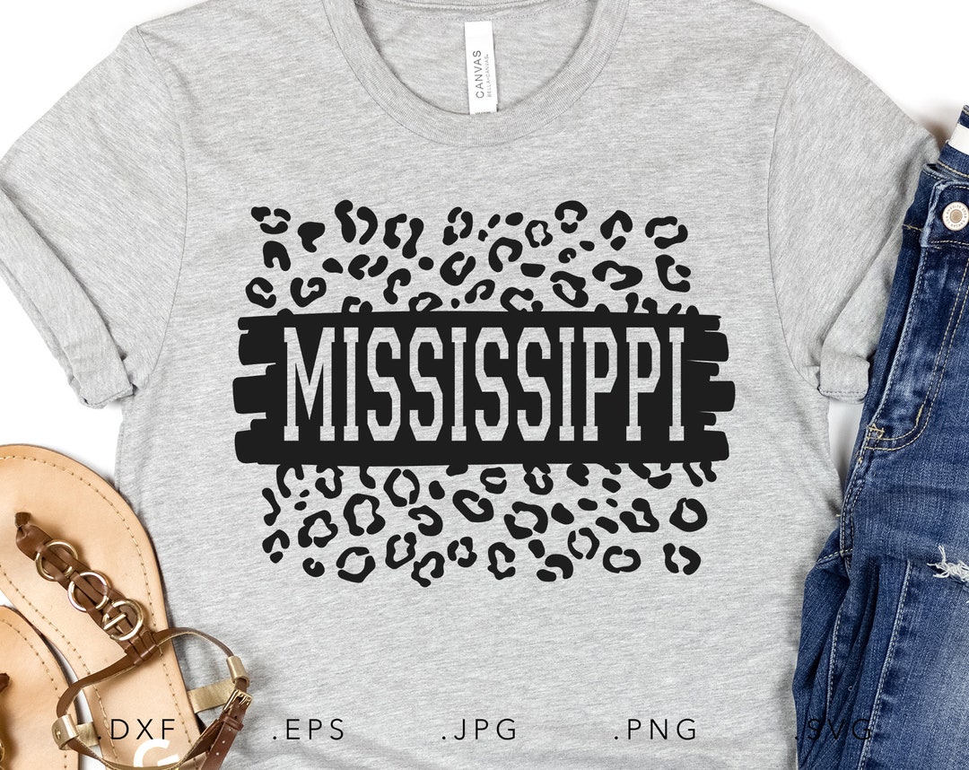 Mississippi Leopard Print SVG DXF JPG Png Eps Cricut Silhouette Cut ...