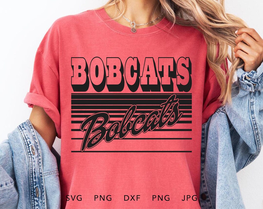 Bobcats SVG, PNG, Dxf, Jpg, Eps, Retro Bobcats Game Day Silhouette ...