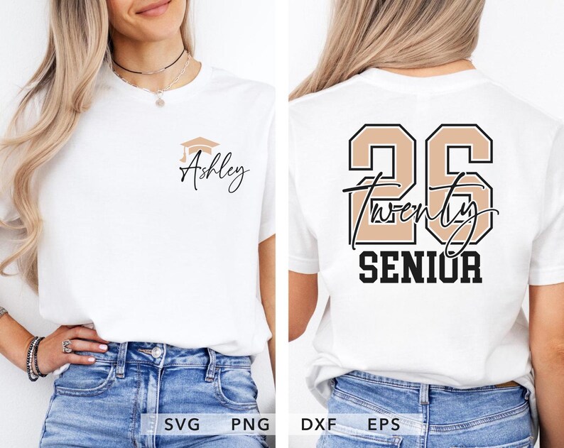 Personalized Senior Name SVG, PNG, Graduate 2026 Custom Cricut Design ...