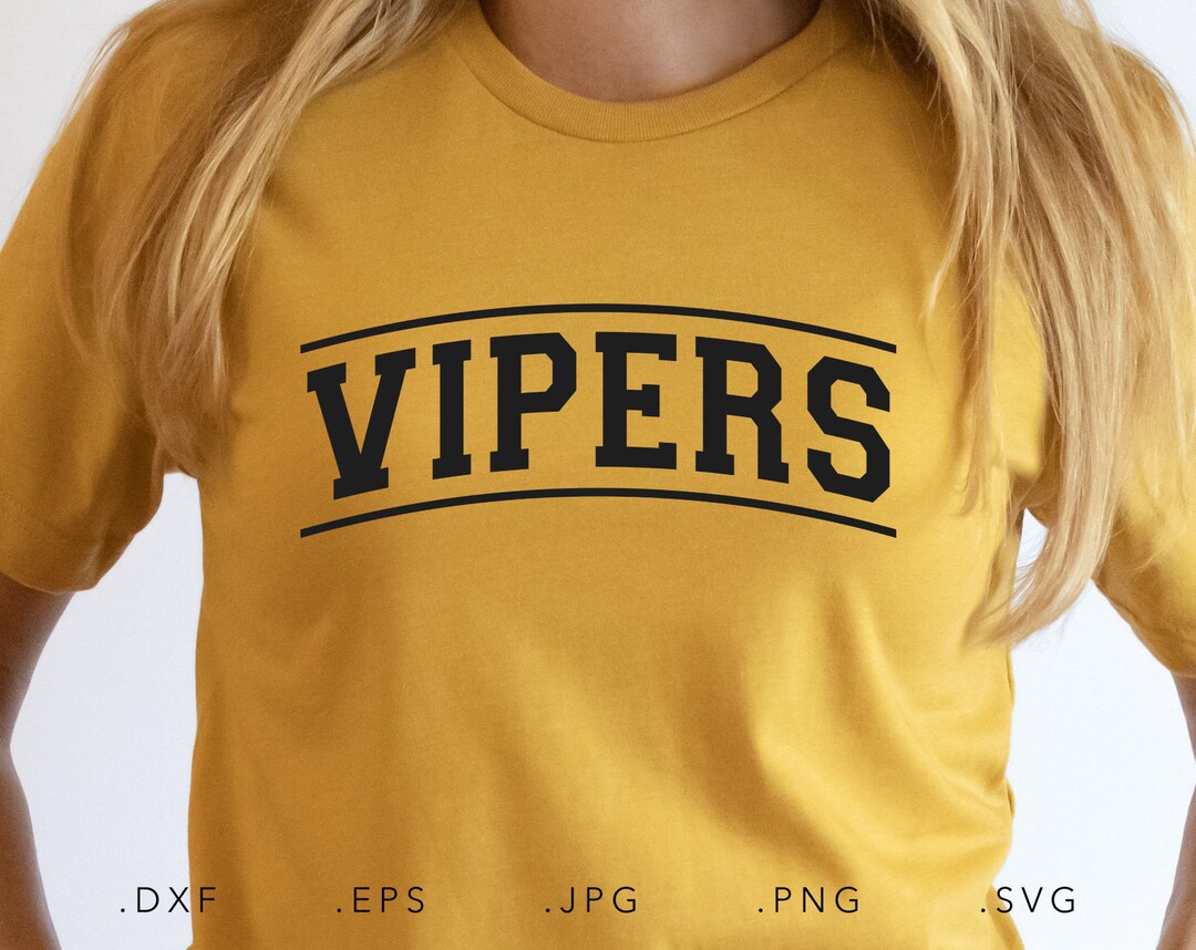 Vipers Varsity Arched SVG, PNG ,dxf, Jpg, Eps, Vipers Silhouette ...