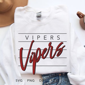 Vipers SVG, PNG, Dxf, Jpg, Eps, Trendy Vipers Sport Shirt Sublimation ...