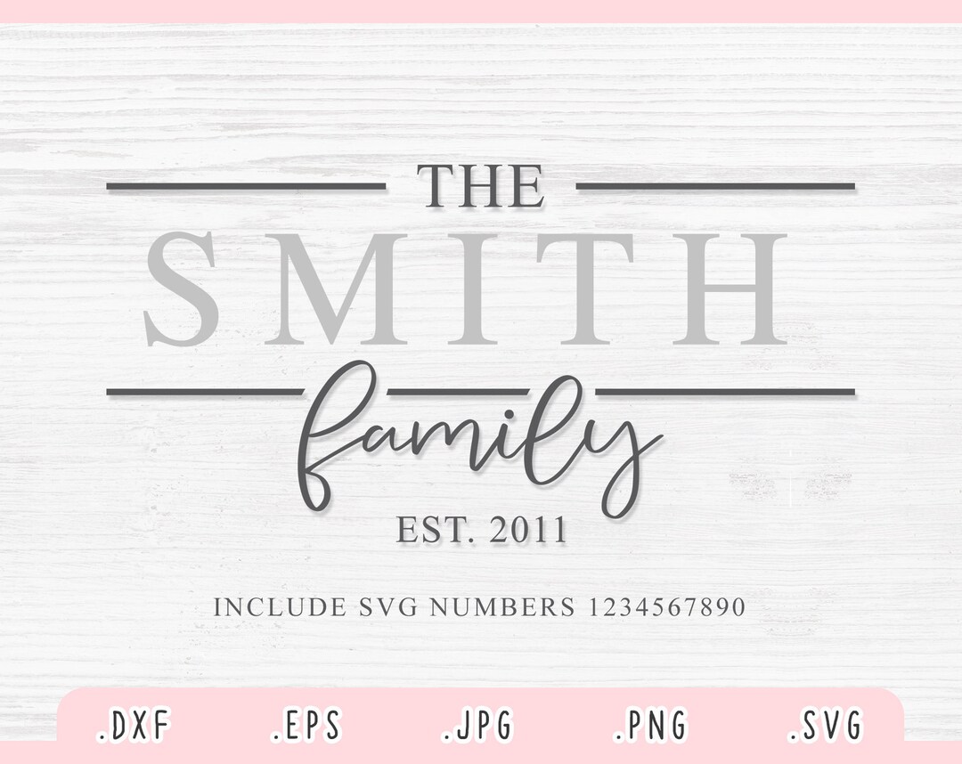 Family Monogram SVG, Monogram SVG, DXF, Jpg, Png, Eps, Family Last Name ...