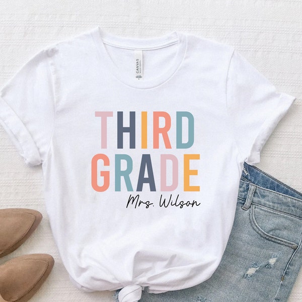 3rd Grade Teacher Shirt - Etsy
